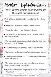 40 Best Bucket List Quotes to Inspire Your Next Adventure - The Best ...