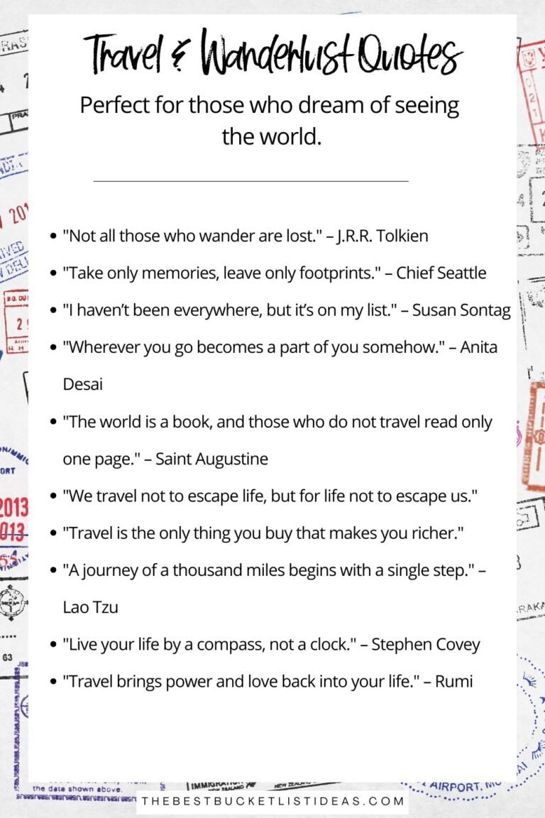 40 Best Bucket List Quotes to Inspire Your Next Adventure - The Best ...